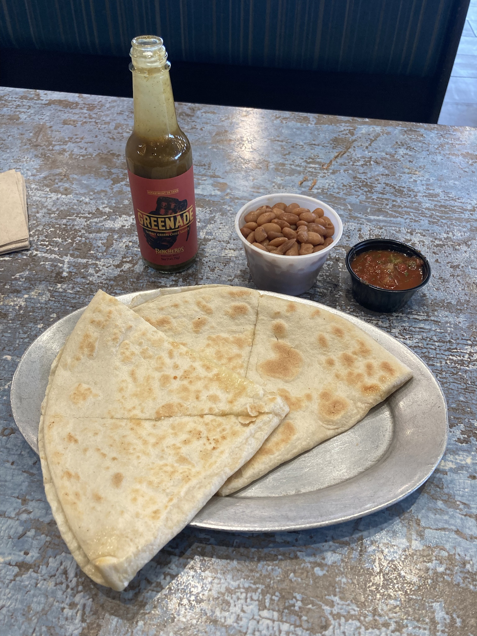 /ck/ - Just a cheese quesadilla with a side of pinto bean - Food ...