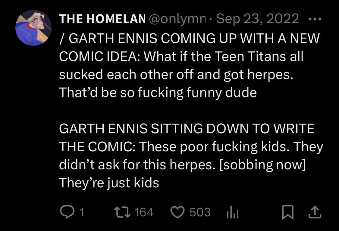 /co/ - Garth Ennis is the ultimate epitome of safe edgy. - Comics ...