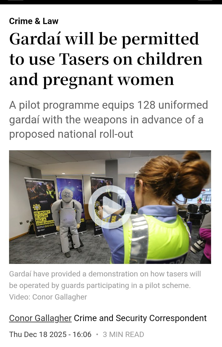 /pol/ - Ireland will now begin tazing pregnant women and c ...