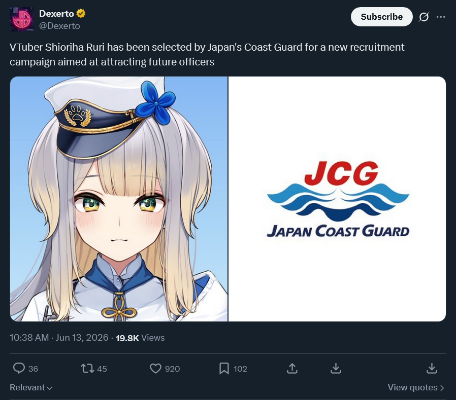 /pol/ - Japanese Coast Guard hires anime girl to recruit more men ...