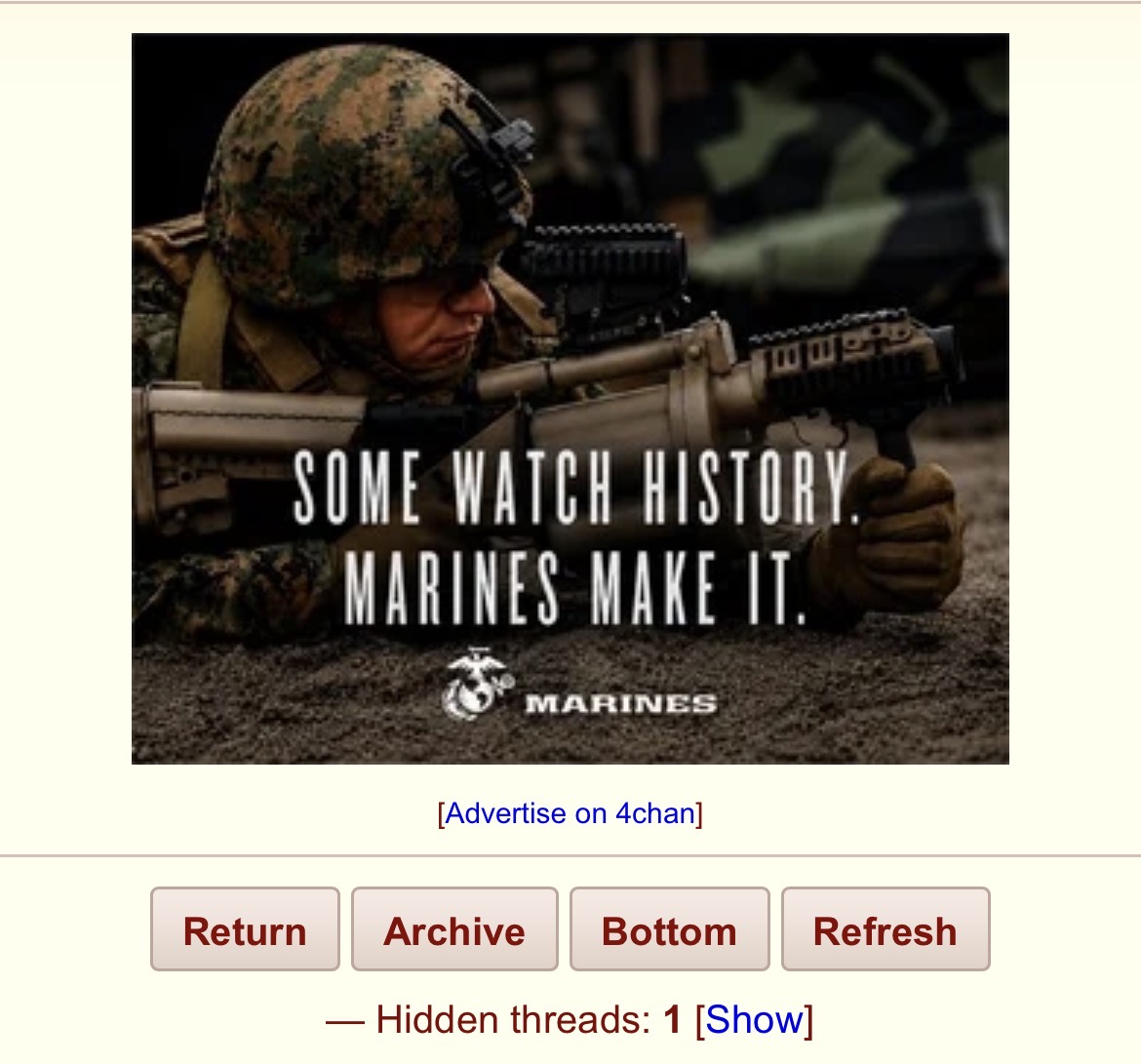 /pol/ - USMC bought an ad - Politically Incorrect - 4chan