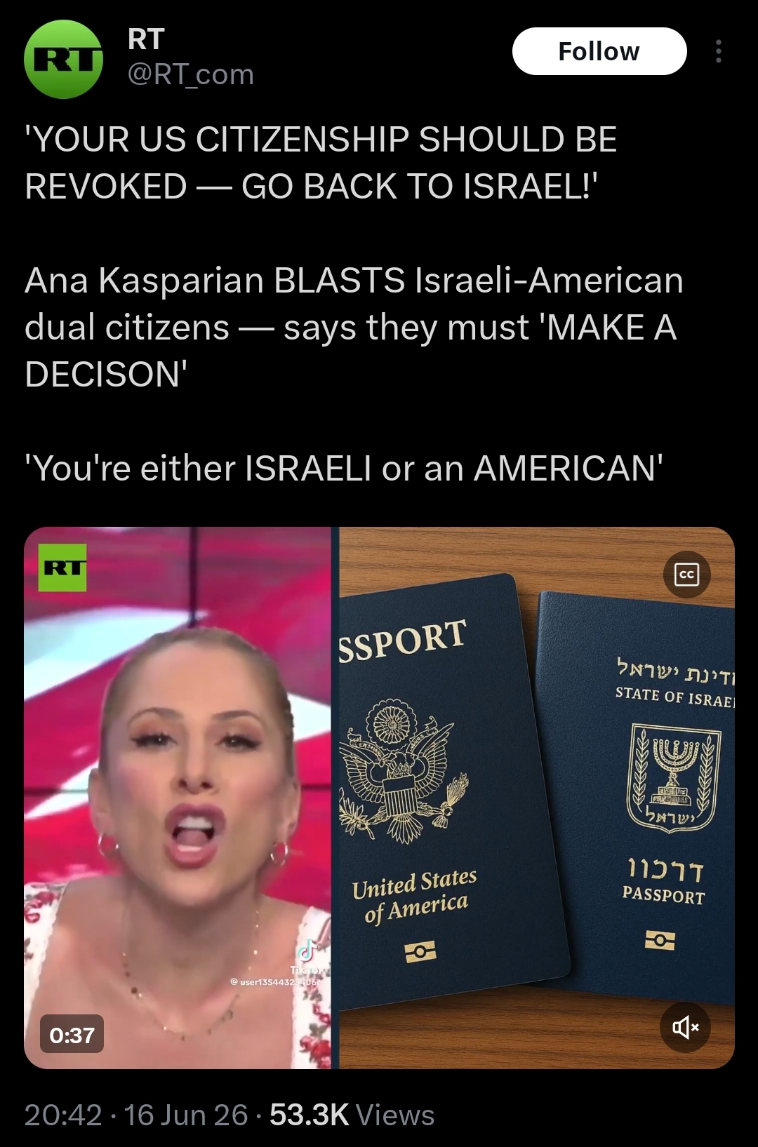 /pol/ - ANA KASPARIAN CALLS TO DEPORT ALL JEWS - Politically Incorrect ...