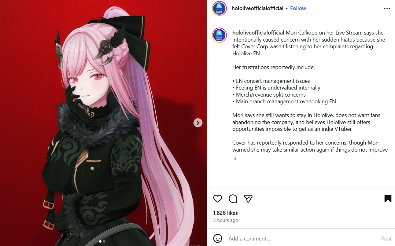 /vt/ - This is an official post on the Hololive shop inst - Virtual ...